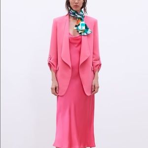 Zara | Jackets & Coats | Zara Pink Jacket With Lapels | Poshmark